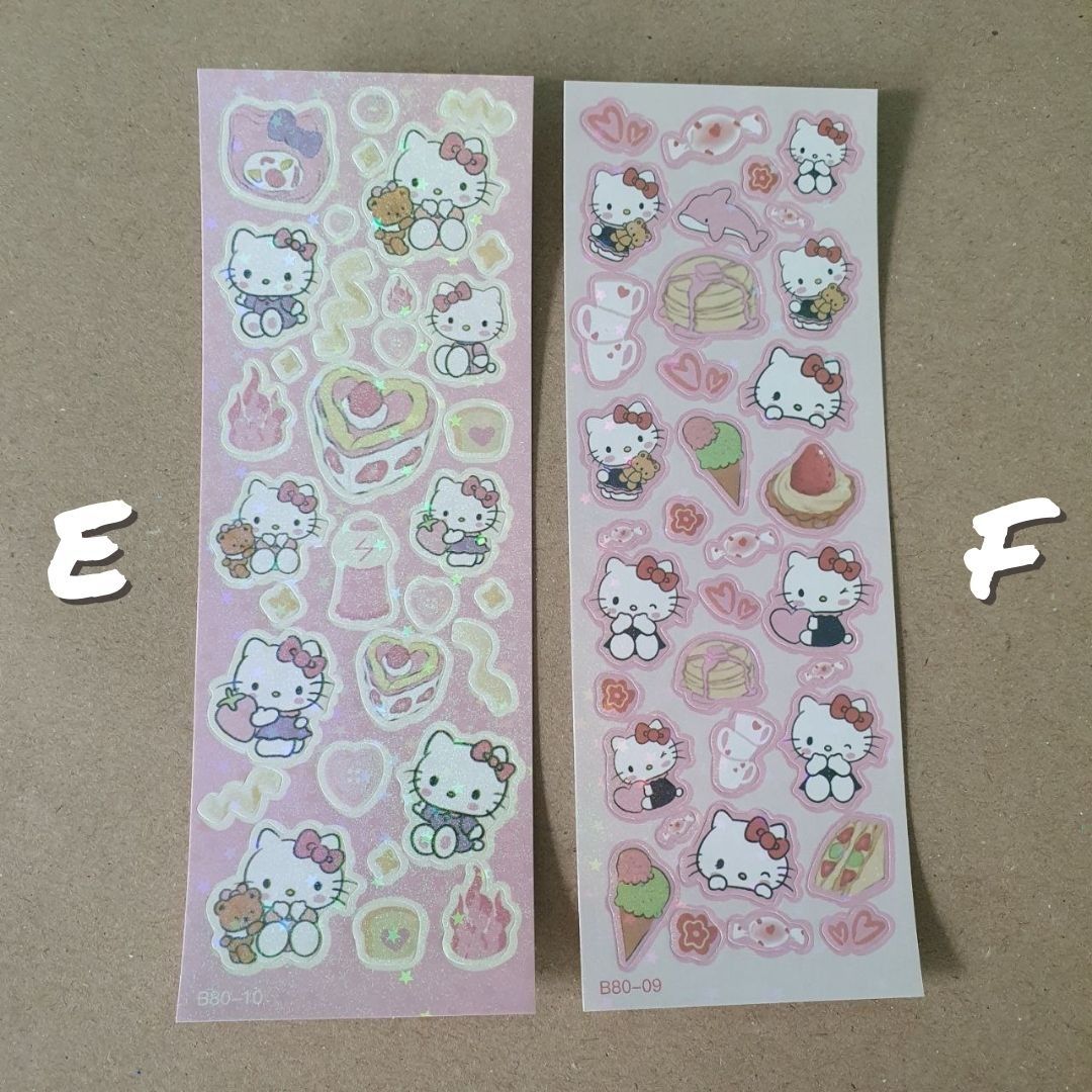 Sanrio Holographic Cute Sticker Sheets Journal Deco Scrapbook Kuromi ...