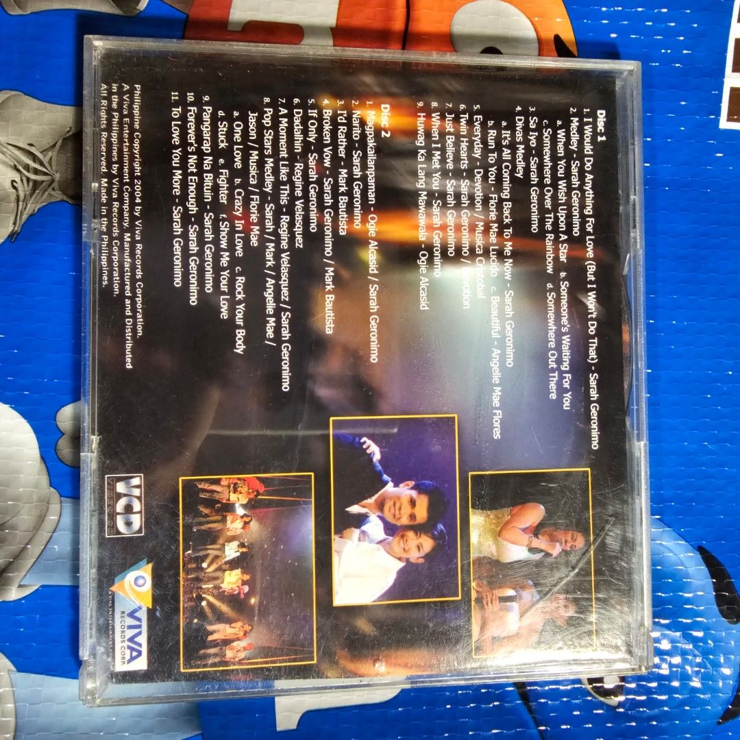 Sarah Geronimo - Popster Live VCD - OPM - VCD Mint pero nabasa ang ...