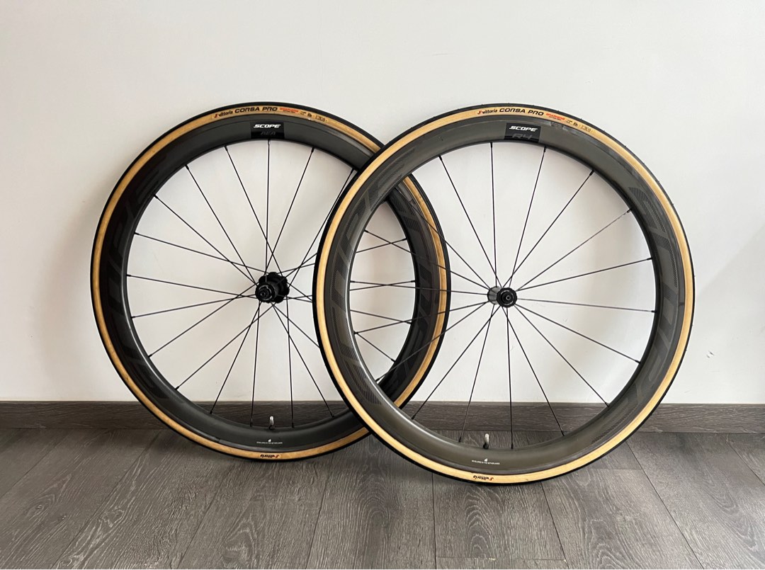 Scope R4C 45mm Carbon wheelset ( Clincher ), Sports Equipment, Bicycles ...