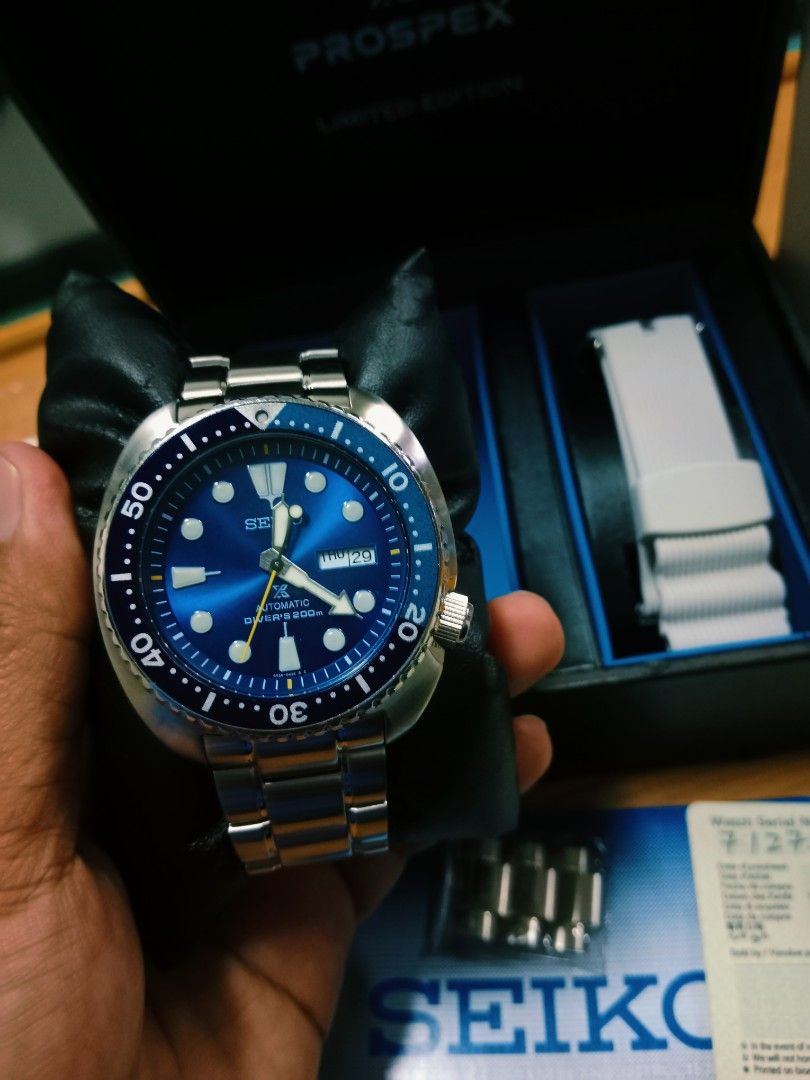 Seiko Turtle blue lagoon limited edition, Men's Fashion, Watches ...
