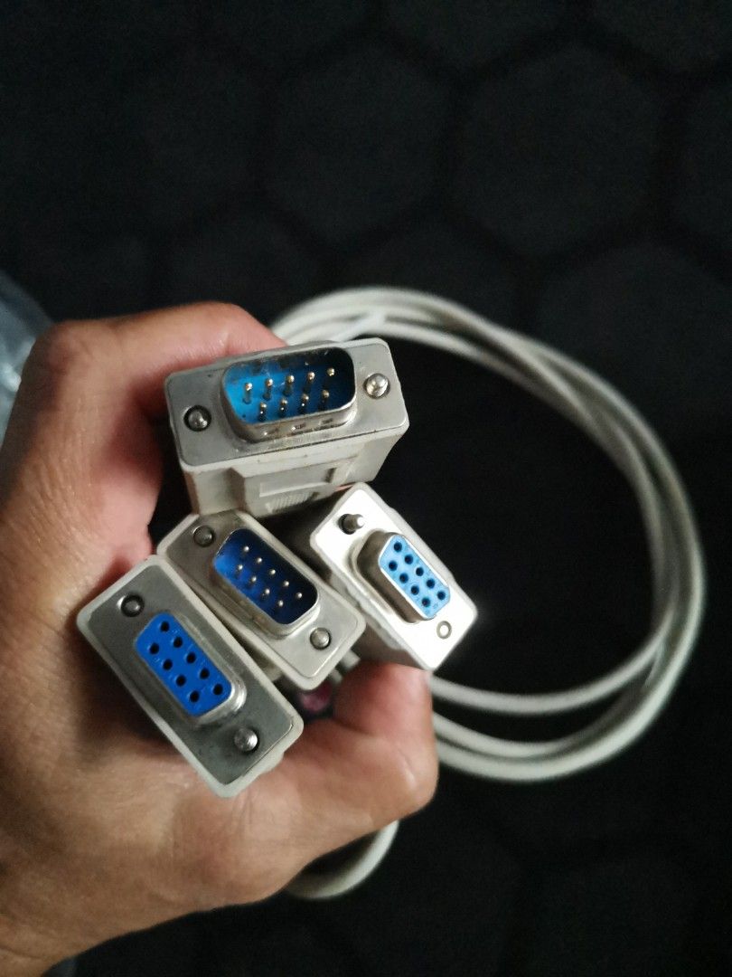 Serial com Port cable and LPT printer cable for dot matrix, Computers ...