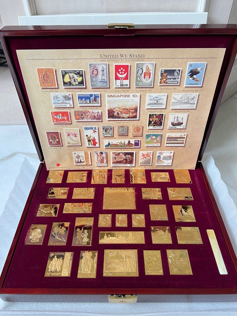 Set of Gold Ingot Stamps (Singapore History), Hobbies & Toys ...
