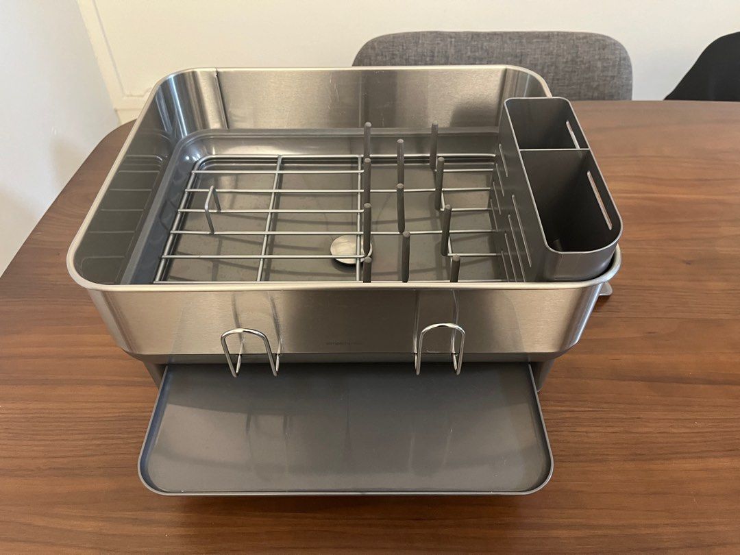 Simplehuman Steel Dish Rack (small), Furniture & Home Living, Bathroom ...