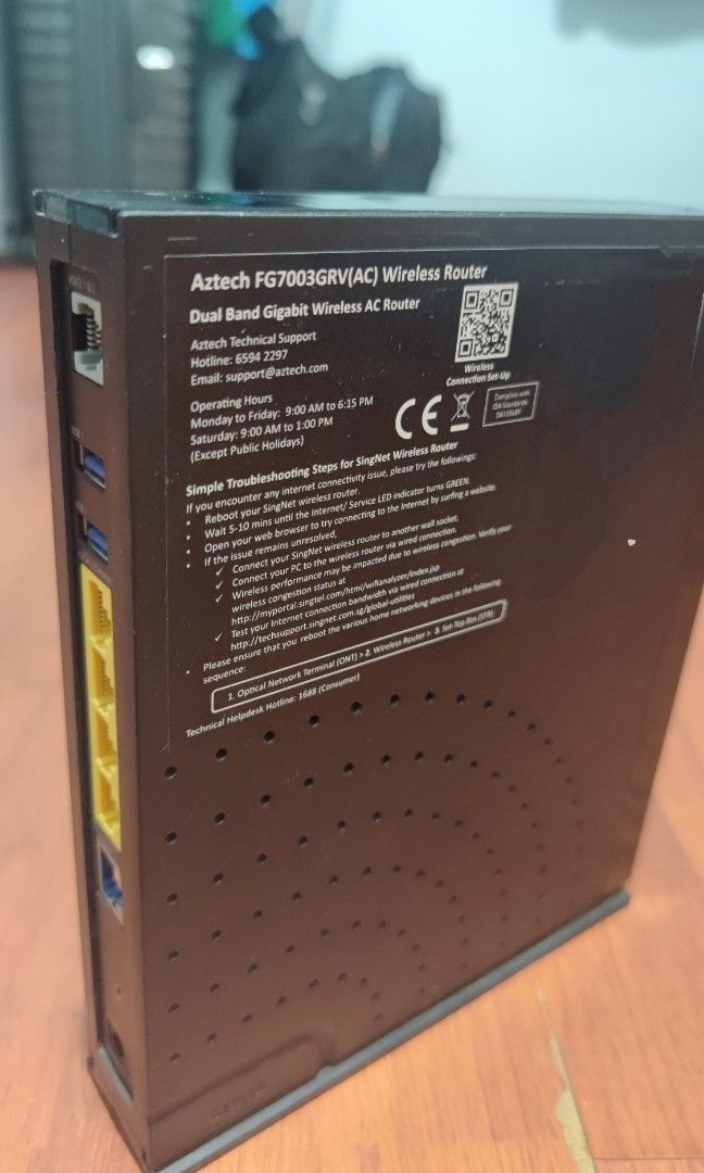 Singtel Aztech FG7003GRV Router, Computers & Tech, Parts & Accessories ...