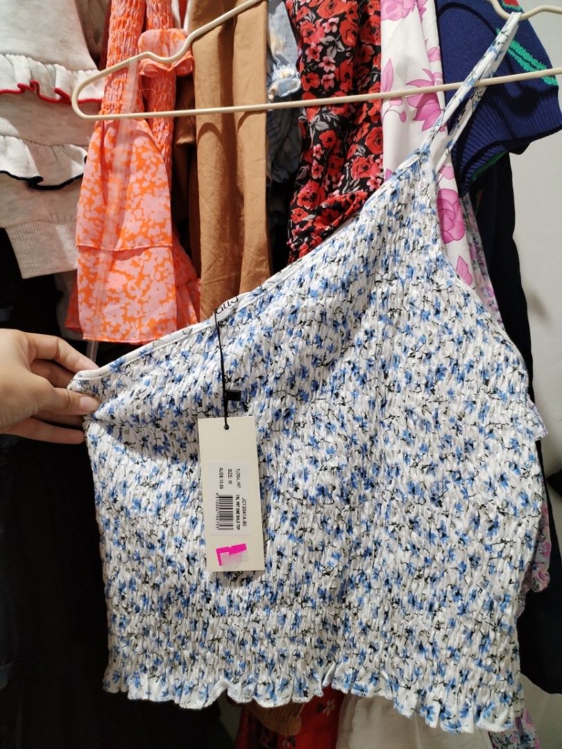 Smocked Venus Cut / One sided top, Women's Fashion, Tops, Sleeveless on ...