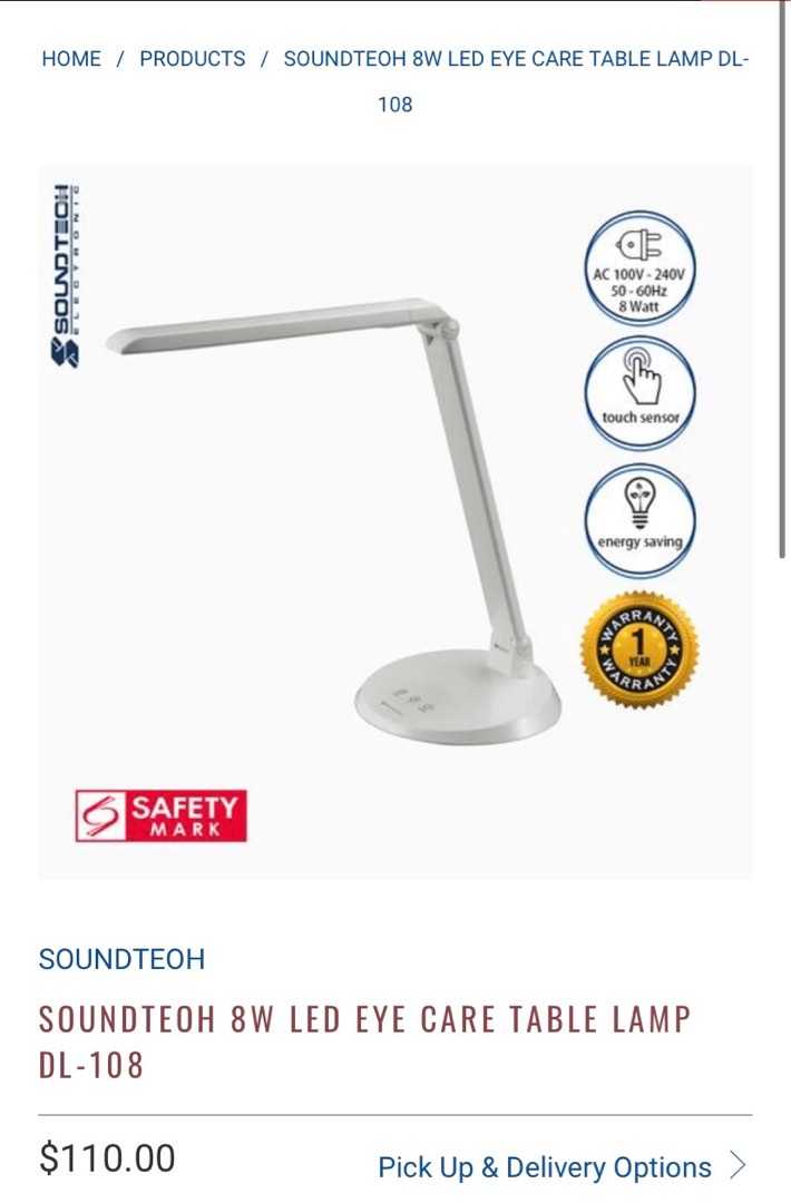 Soundtech LED Desk Lamp, Furniture & Home Living, Lighting & Fans ...