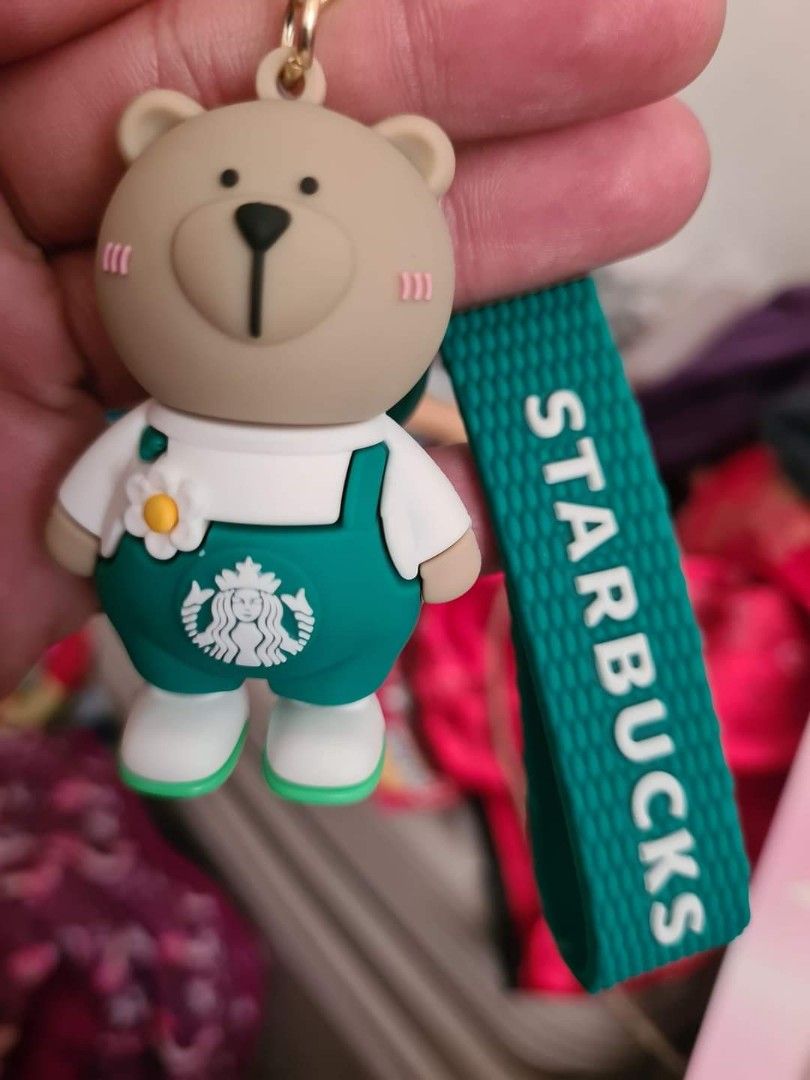 Starbucks Barista Bear Keychain, Looking For on Carousell