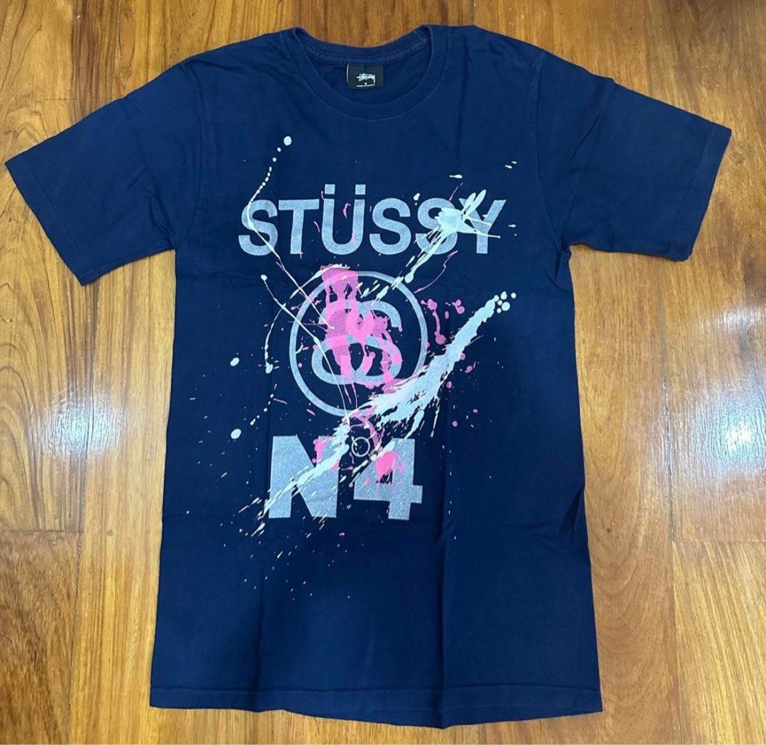 Stussy paint-splattered shirt, Men's Fashion, Tops & Sets, Tshirts ...