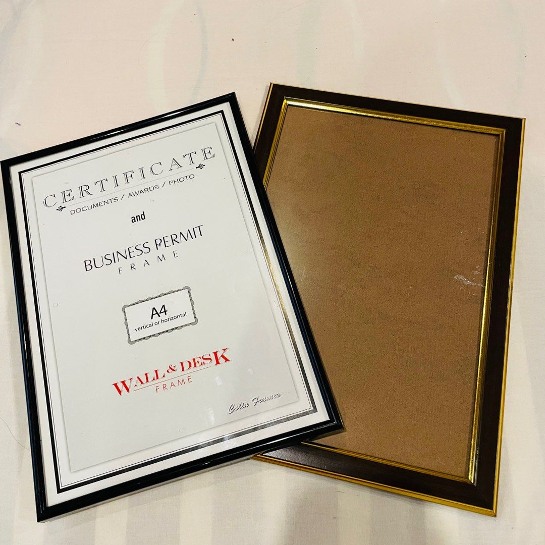 Take Both! A4 Certificate Holders and Frames, Furniture & Home Living ...