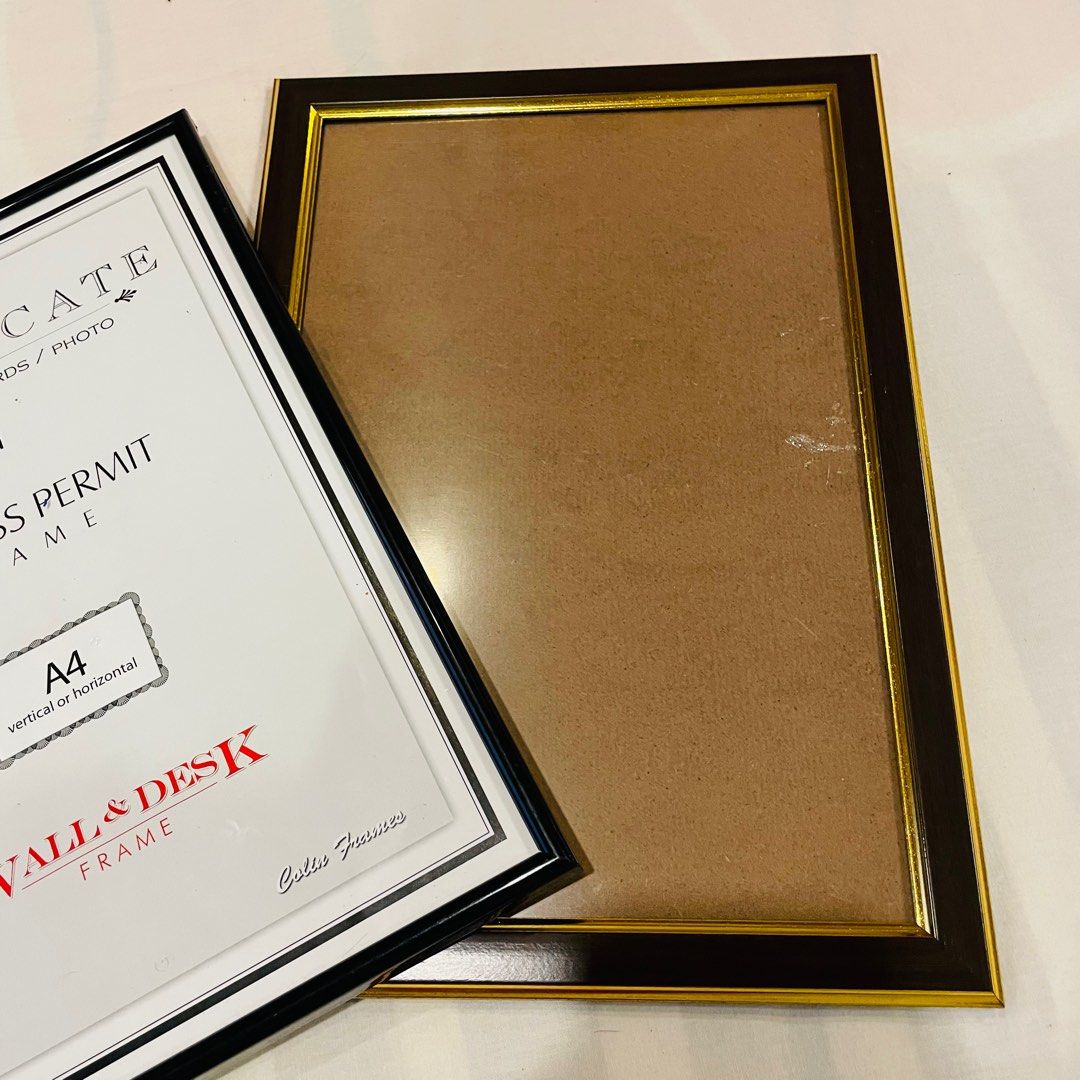 Take Both! A4 Certificate Holders and Frames, Furniture & Home Living ...