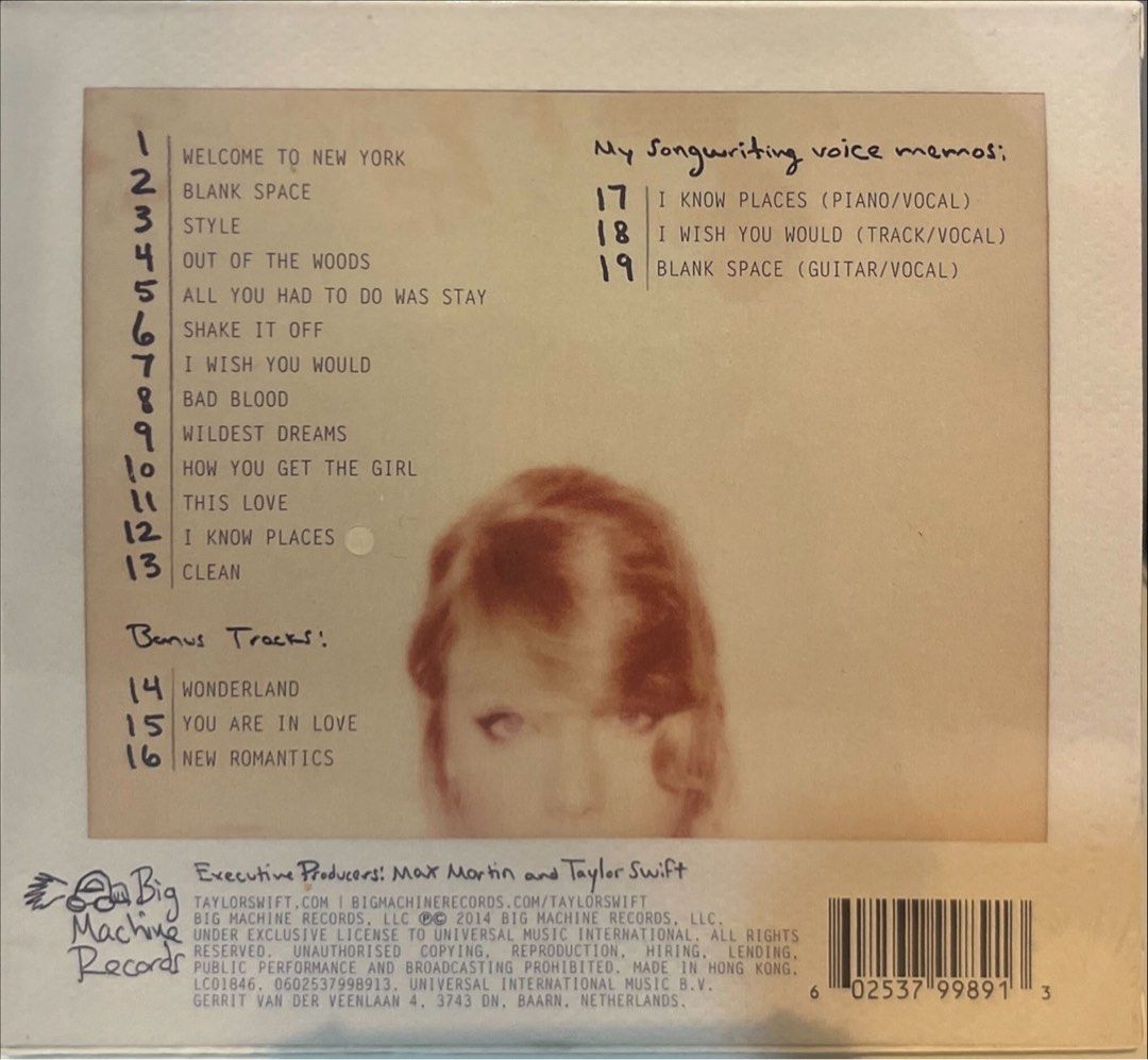 Taylor Swift : 1989 D.L.X. Deluxe Extra 3 Bonus Tracks with 13 ...