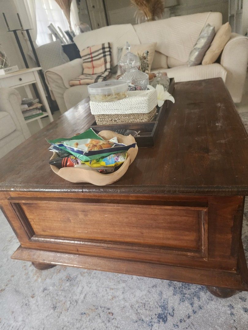 Teakwood Large Center Table with storage, Furniture & Home Living ...
