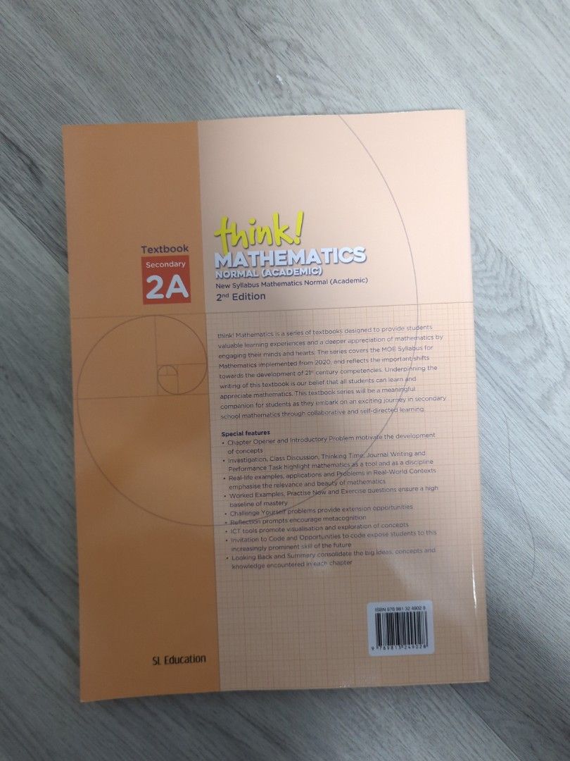 Think! Mathematics Normal (academic) Textbook 2A, Hobbies & Toys, Books ...