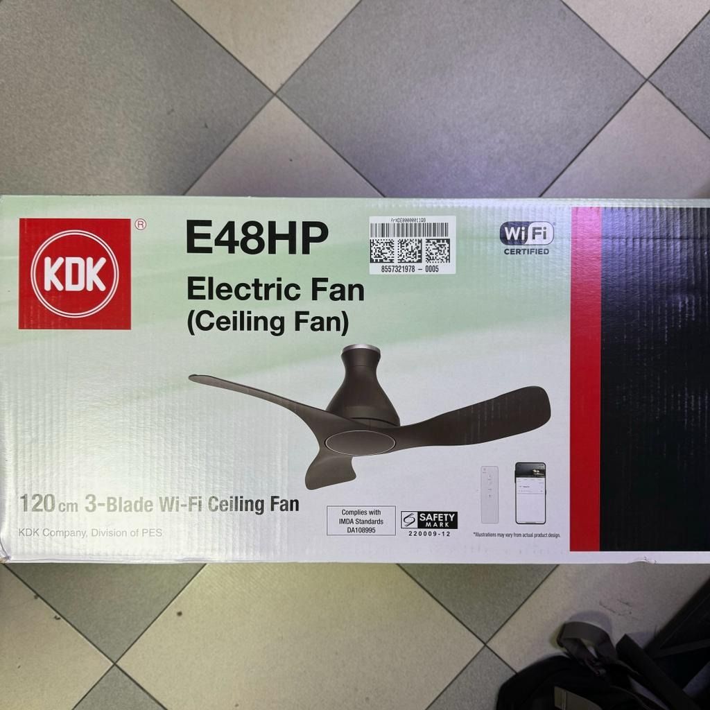 TP-KDK E48HP Wi-Fi and Apps Control DC Ceiling Fan, 120cm, White ...