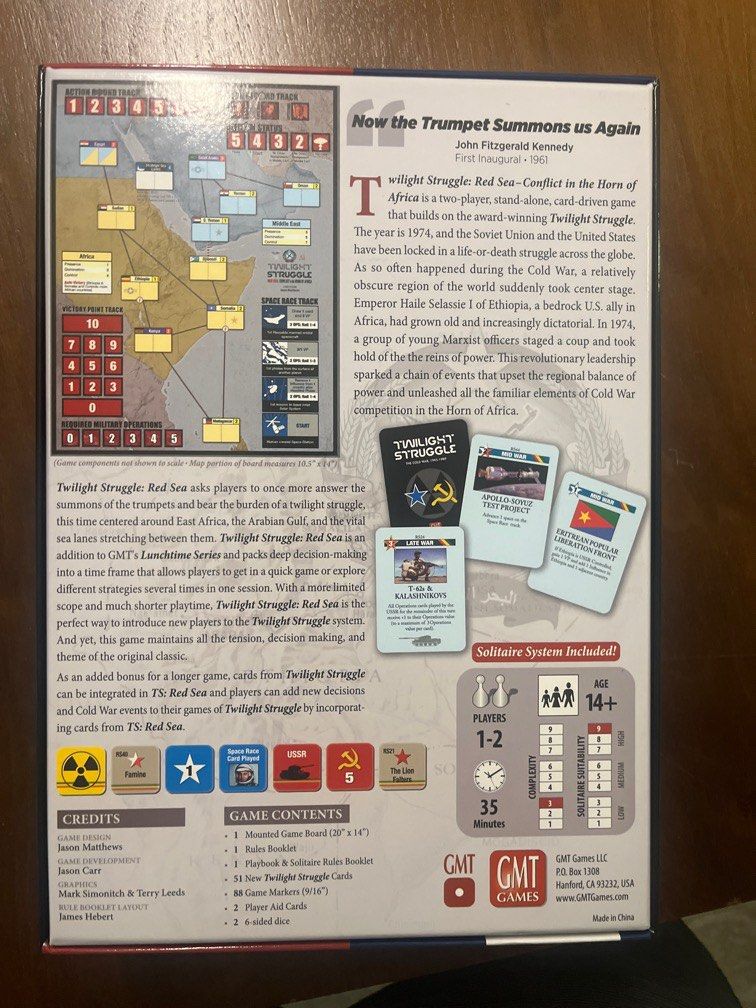 Twilight Struggle Red Sea strategy board game 2022, Hobbies & Toys ...