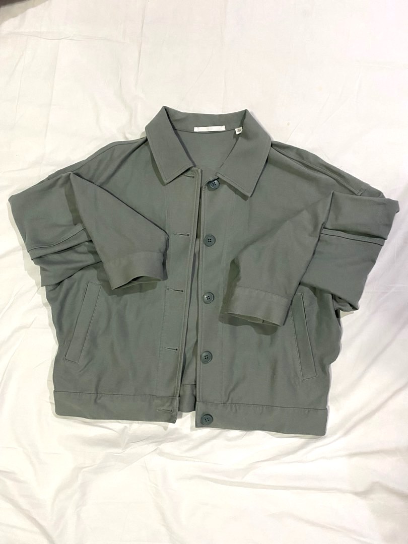 Uniqlo Button Down Collared Jacket, Women's Fashion, Coats, Jackets and ...