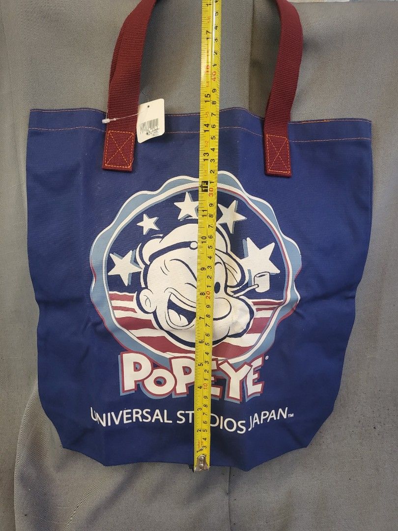 Universal Studios Japan Popeye Blue Tote Bag, Women's Fashion, Bags ...