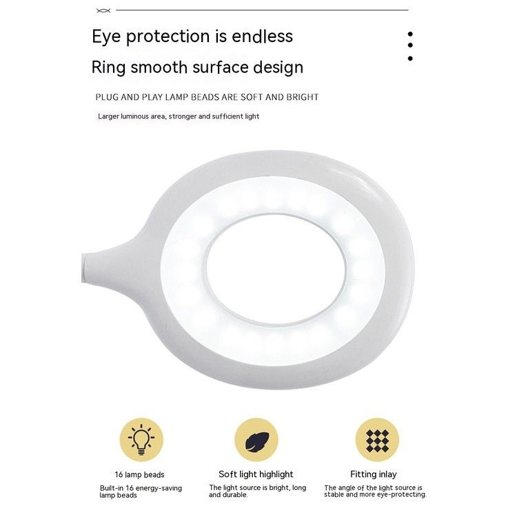USB Desk Lamp Eye Protection LED Computer Table Ring Light Portable ...