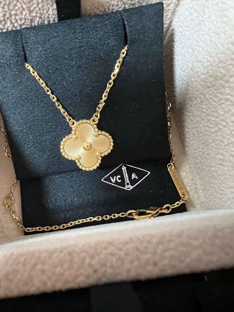 VCA Vintage Alhambra Guilloche 18K Yellow Gold, Luxury, Accessories on ...