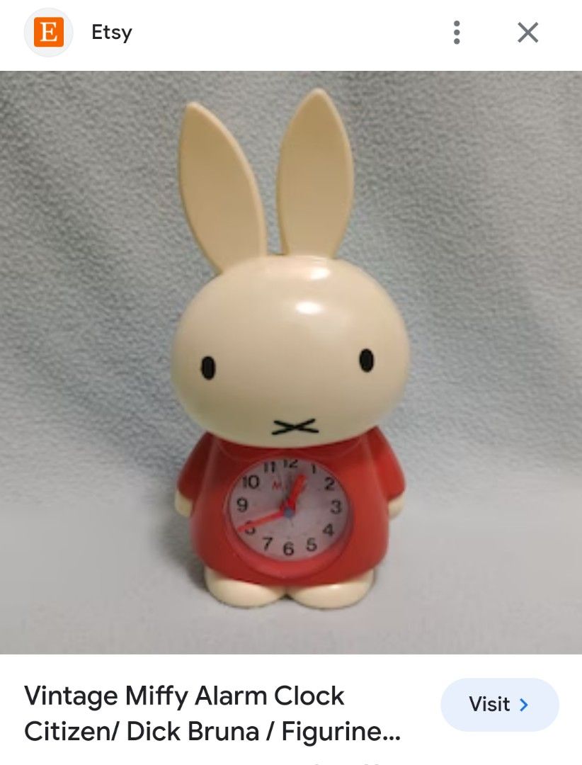 Vintage Miffy Alarm Clock, Hobbies & Toys, Toys & Games on Carousell