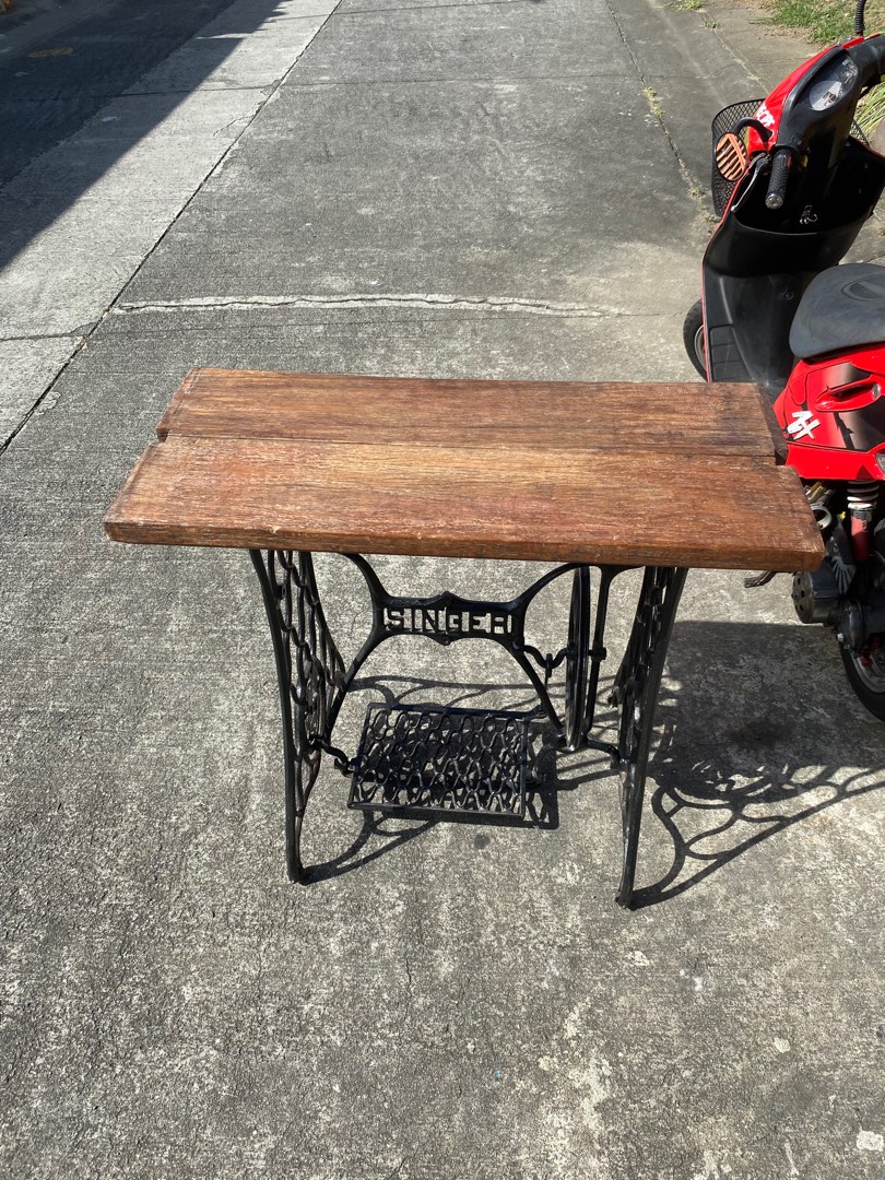 Vintage singer stand repurpose table, Furniture & Home Living ...