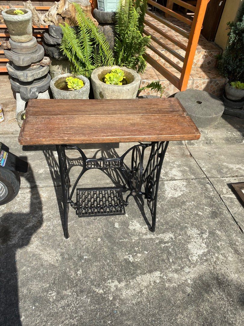 Vintage singer stand repurpose table, Furniture & Home Living ...