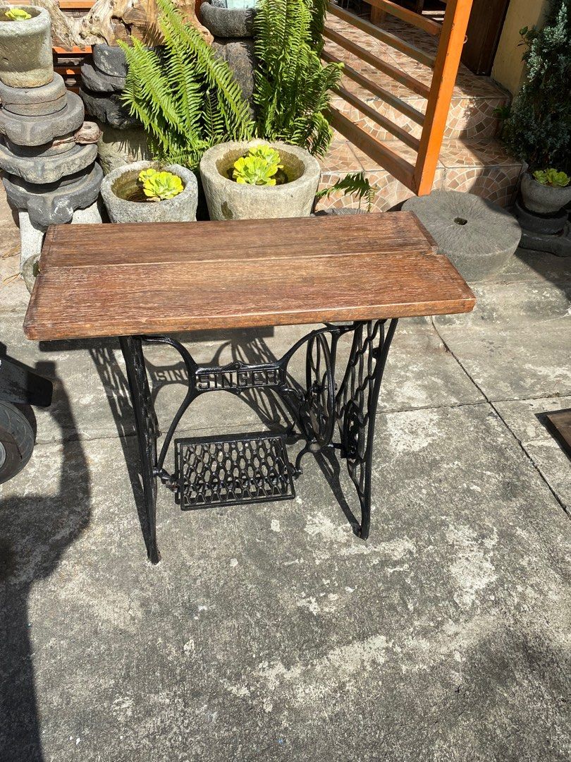 Vintage singer stand repurpose table, Furniture & Home Living ...
