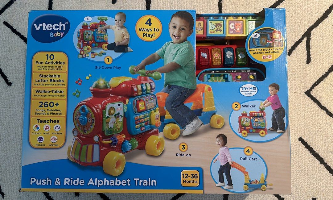 VTech Baby Push & Ride Alphabet Train, Babies & Kids, Infant Playtime ...