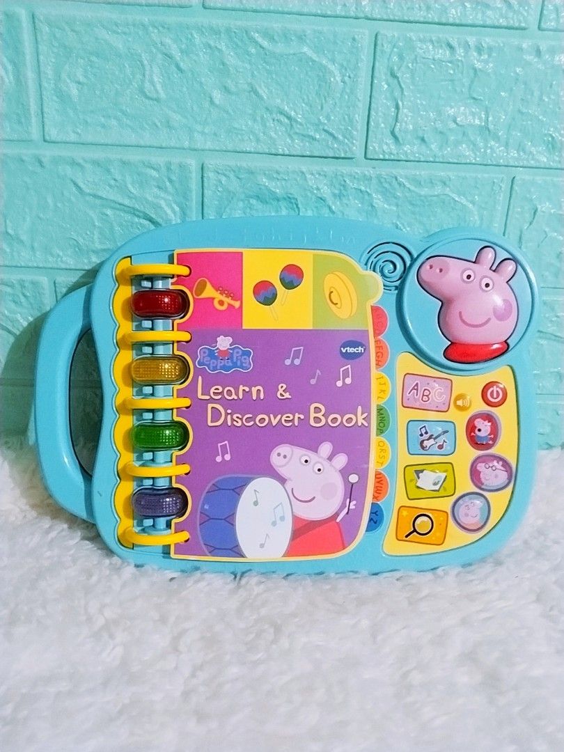 VTech Peppa Pig Learn and Discover Book, Babies & Kids, Infant Playtime ...