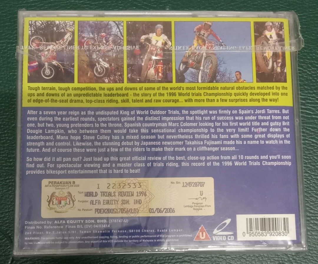 World Trials Review 1996 VCD, Hobbies & Toys, Music & Media, CDs & DVDs on Carousell