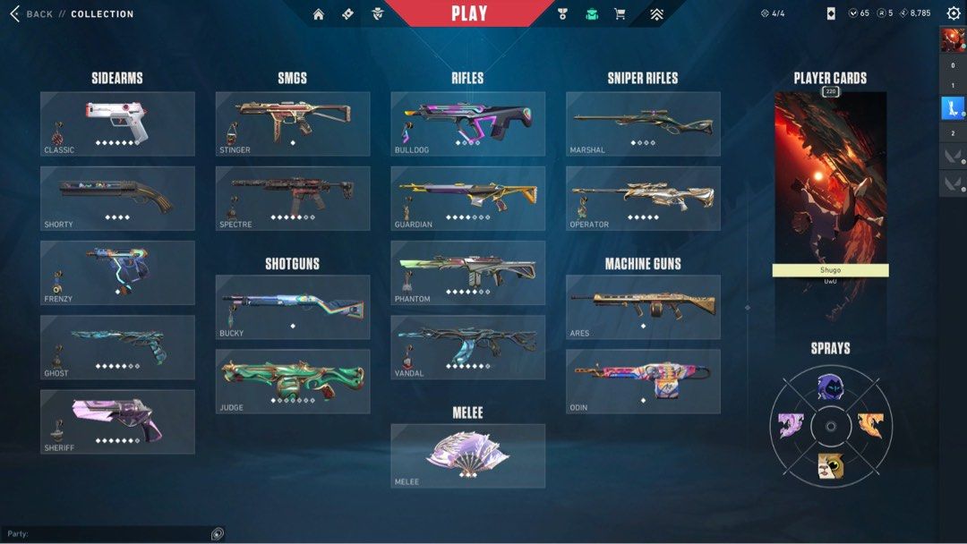 WTS Valorant Account 32 Premium Skins with Riot Gun Buddy and Imperium ...