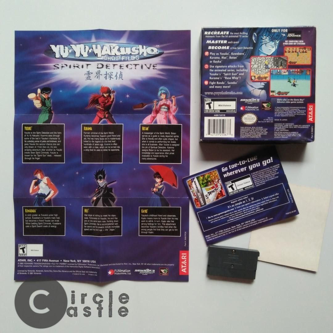 Yuyu Hakusho Spirit Detective for Gameboy Advance GBA, Video Gaming ...