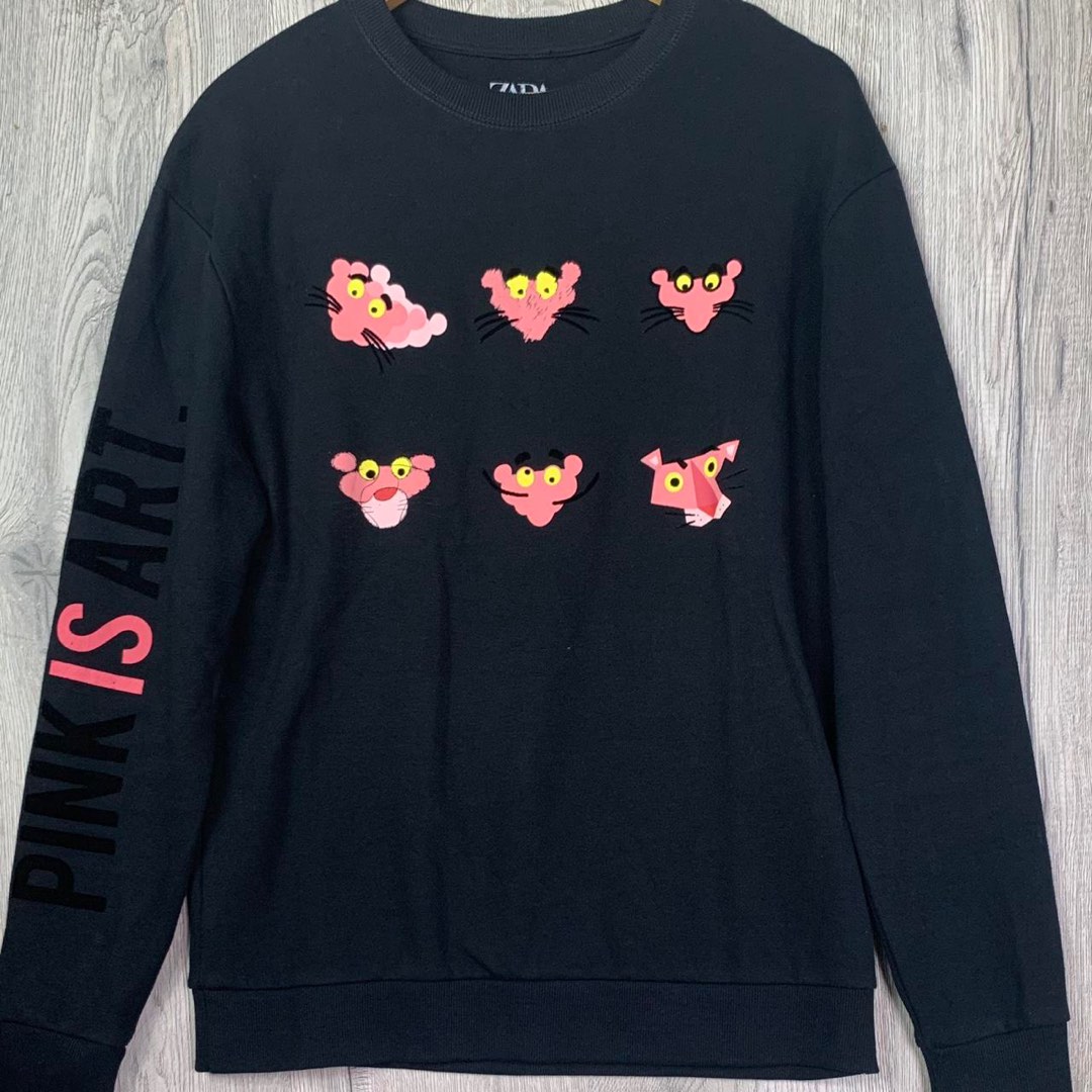 Zara X Pink Panther Sweat Shirt, Women's Fashion, Tops, Longsleeves on ...