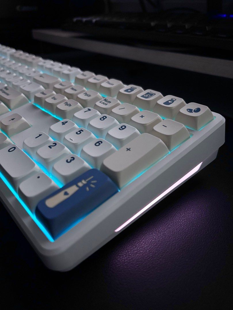 100% 108% Full Sized Custom Mechanical Keyboard (Soy Milk Keycaps ...
