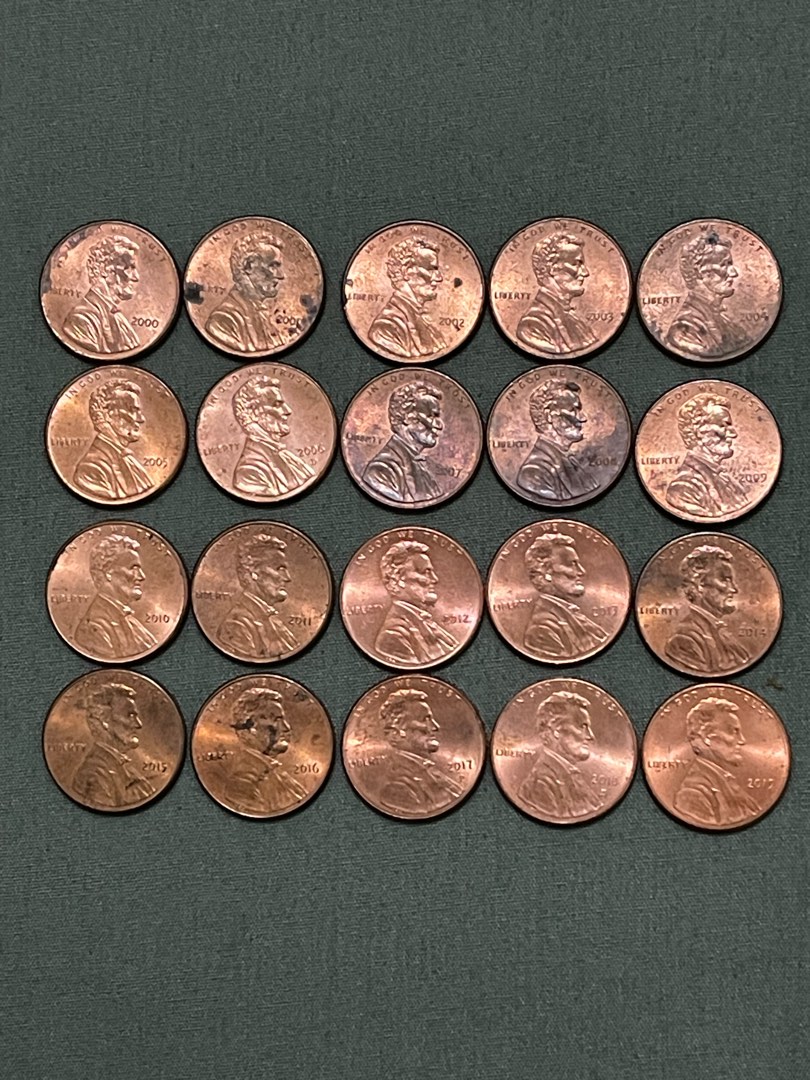 1 cent 2000-2019 Lincoln, a complete set, Hobbies & Toys, Memorabilia ...