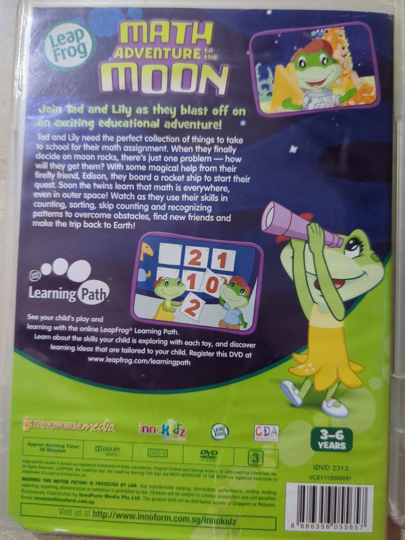 2 Leapfrog DVDs teaching Math and Alphabet, Hobbies & Toys, Music ...