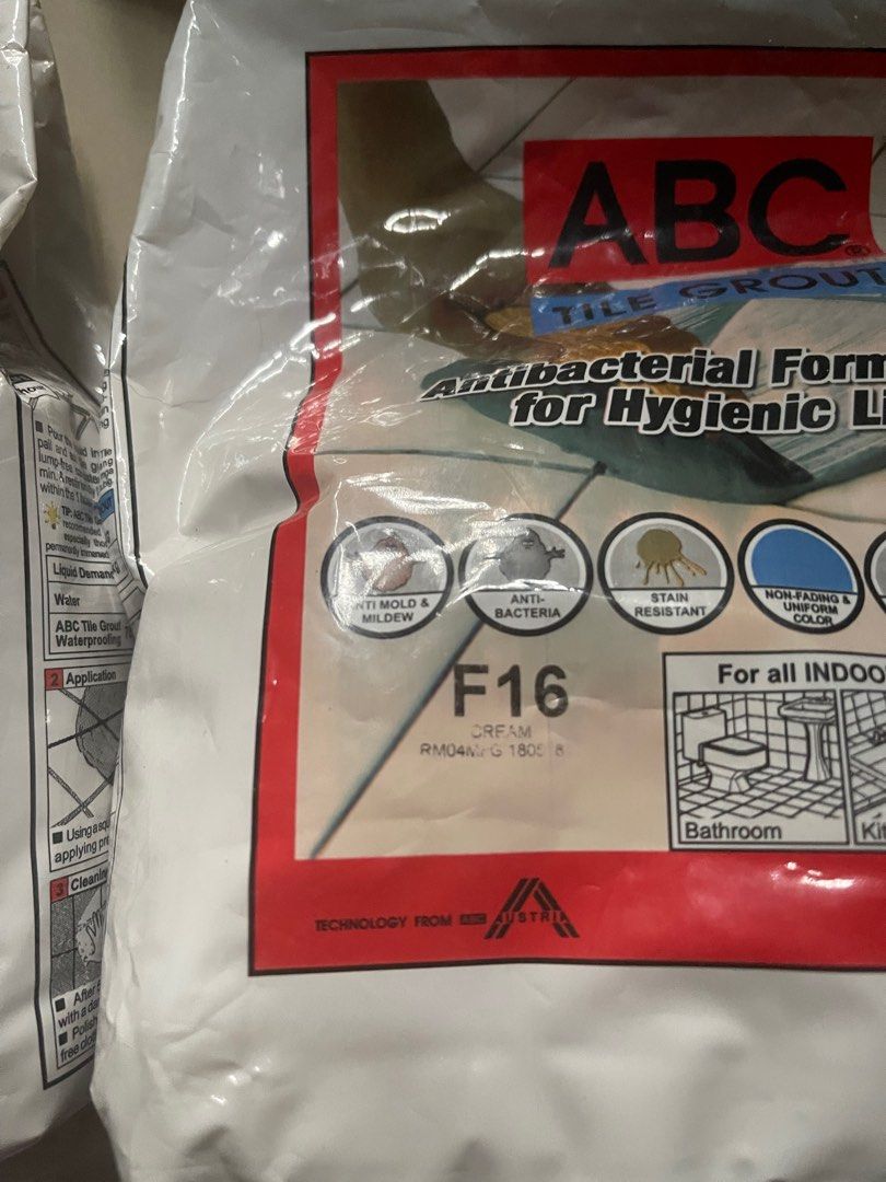 ABC Tile Grout Antibacterial Formulation 2Kg, Commercial & Industrial ...