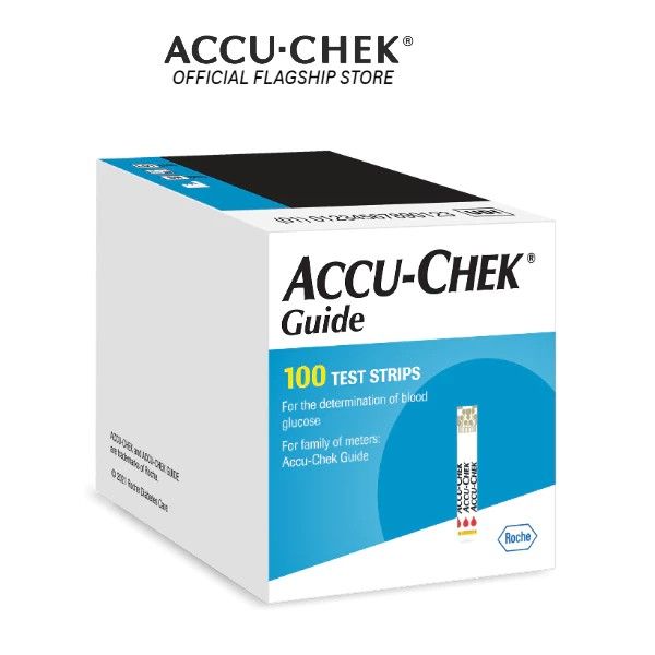 Accu-Chek Guide Test Strips 100s Authentic, Health & Nutrition, Medical ...