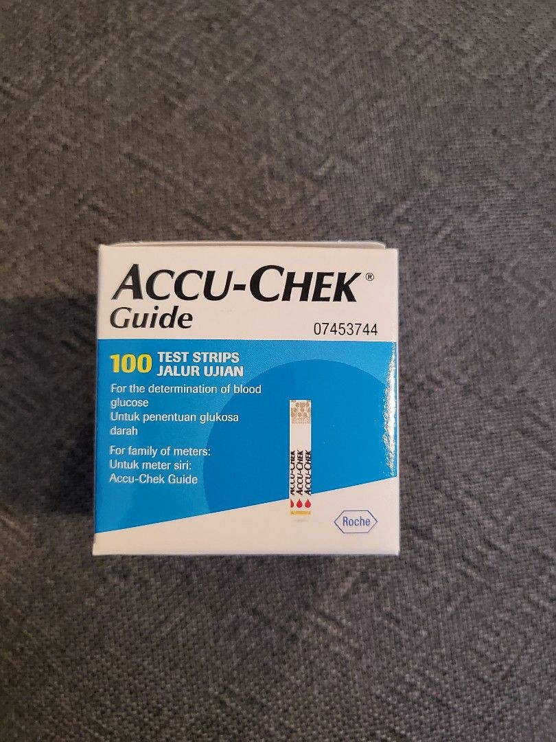 Accu-Chek Guide Test Strips 100s Authentic, Health & Nutrition, Medical ...