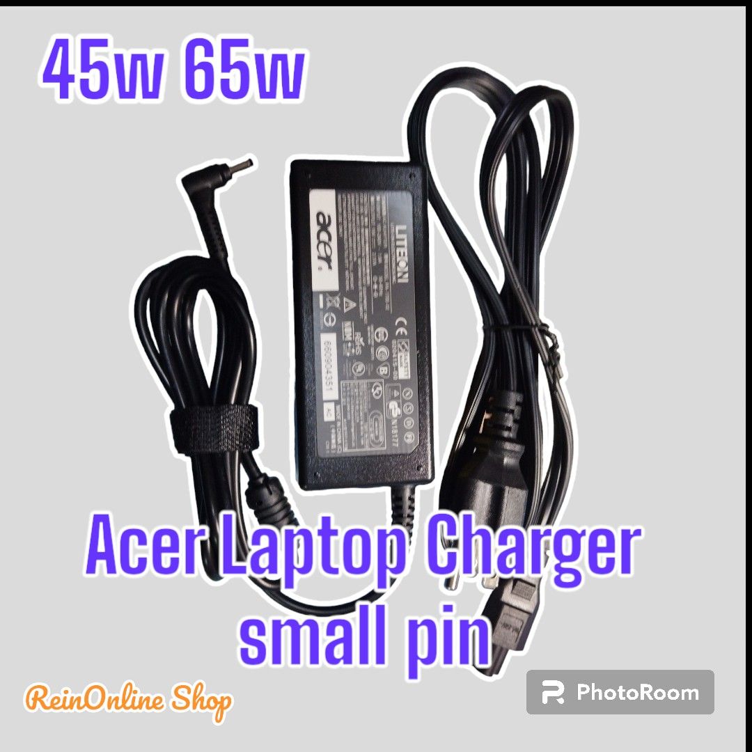 Acer Laptop Charger small pin 45w 65w, Computers & Tech, Parts ...