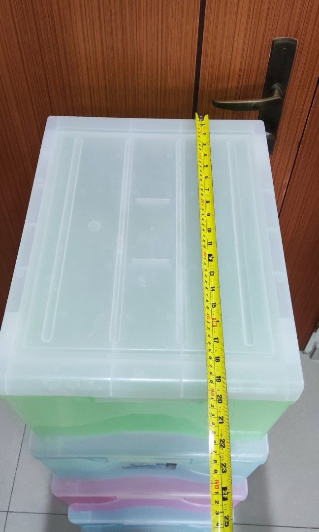 (Free Home Delivery) Algo 4 tiers plastic storage drawer, Furniture ...