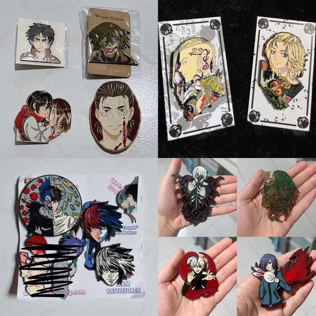 AOT Attack on Titan / Tokyo Revengers / Death Note / Tokyo Ghoul Enamel ...