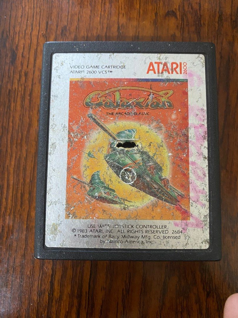 ATARI 2600 VGS - 1983 GALAXIAN THE ARCADE CLASSIC - VIDEO GAME ...