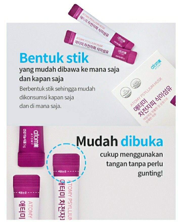Atomy psyllium husk plus fiber drink minuman serat anti bloating ...