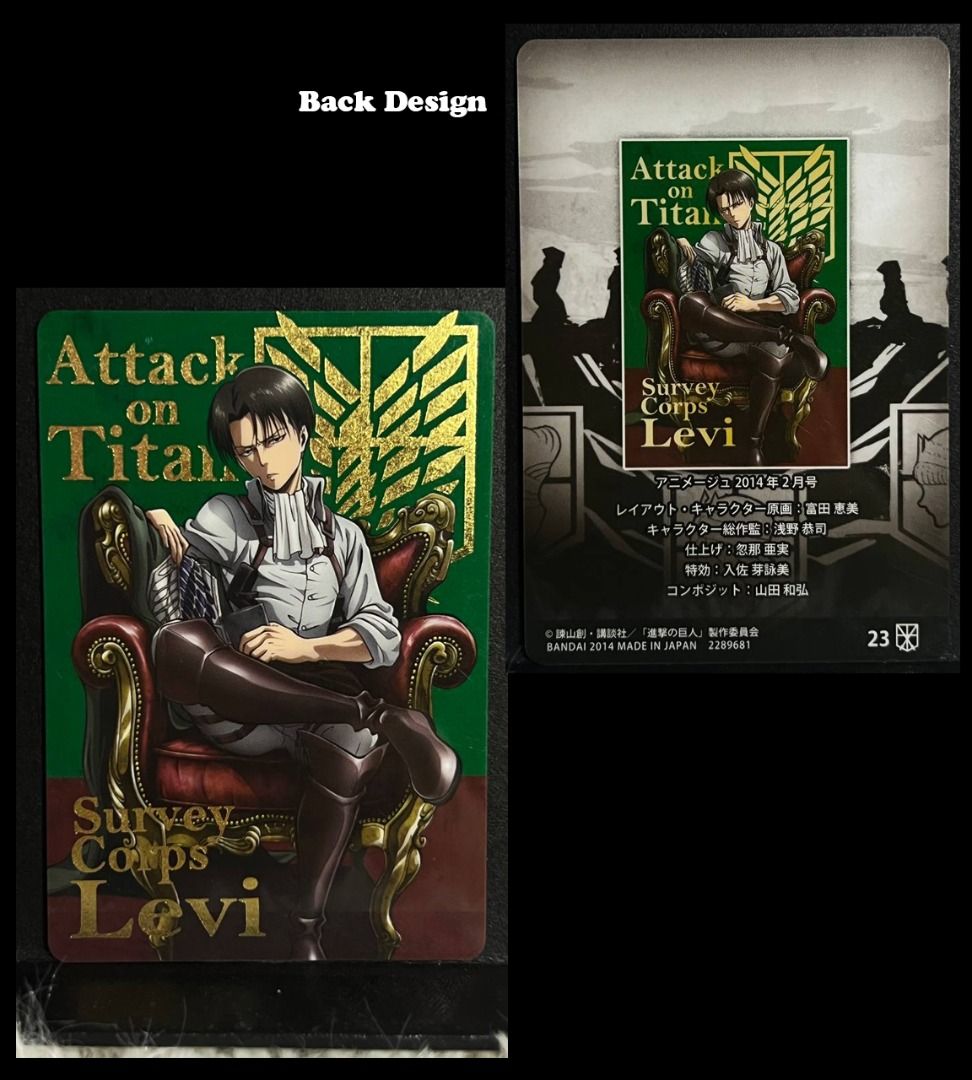 Attack on Titan - Cards Levi Eren Mikasa Armin [Official Merch ...