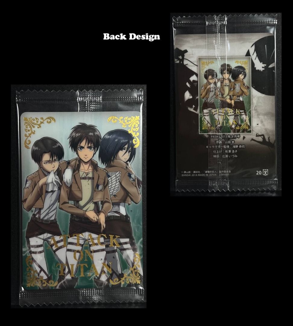 Attack on Titan - Cards Levi Eren Mikasa Armin [Official Merch ...