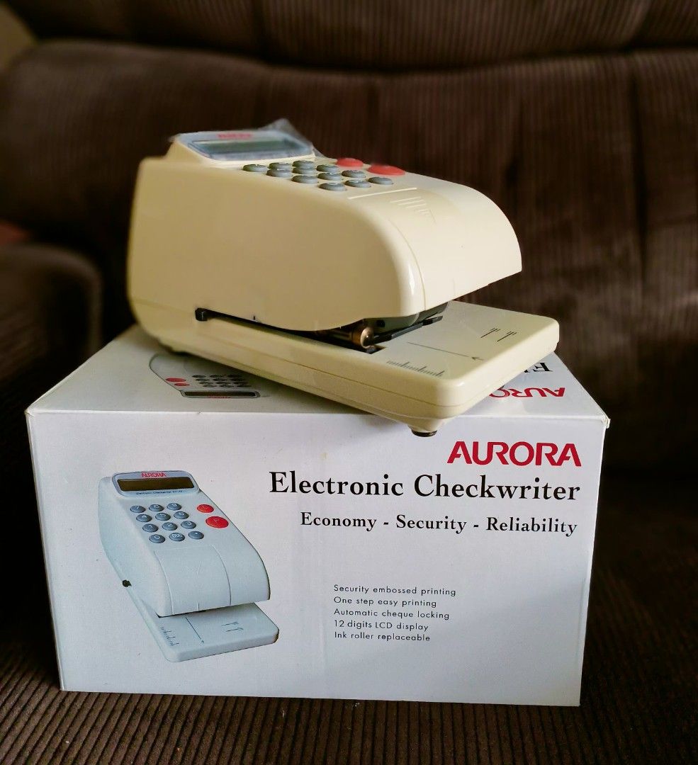 Aurora Electronic Checkwriter EC-12, Computers & Tech, Office ...
