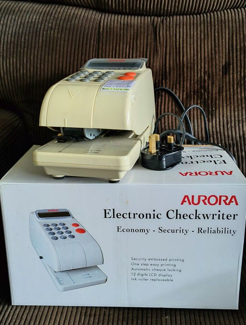 Aurora Electronic Checkwriter EC-12, Computers & Tech, Office ...