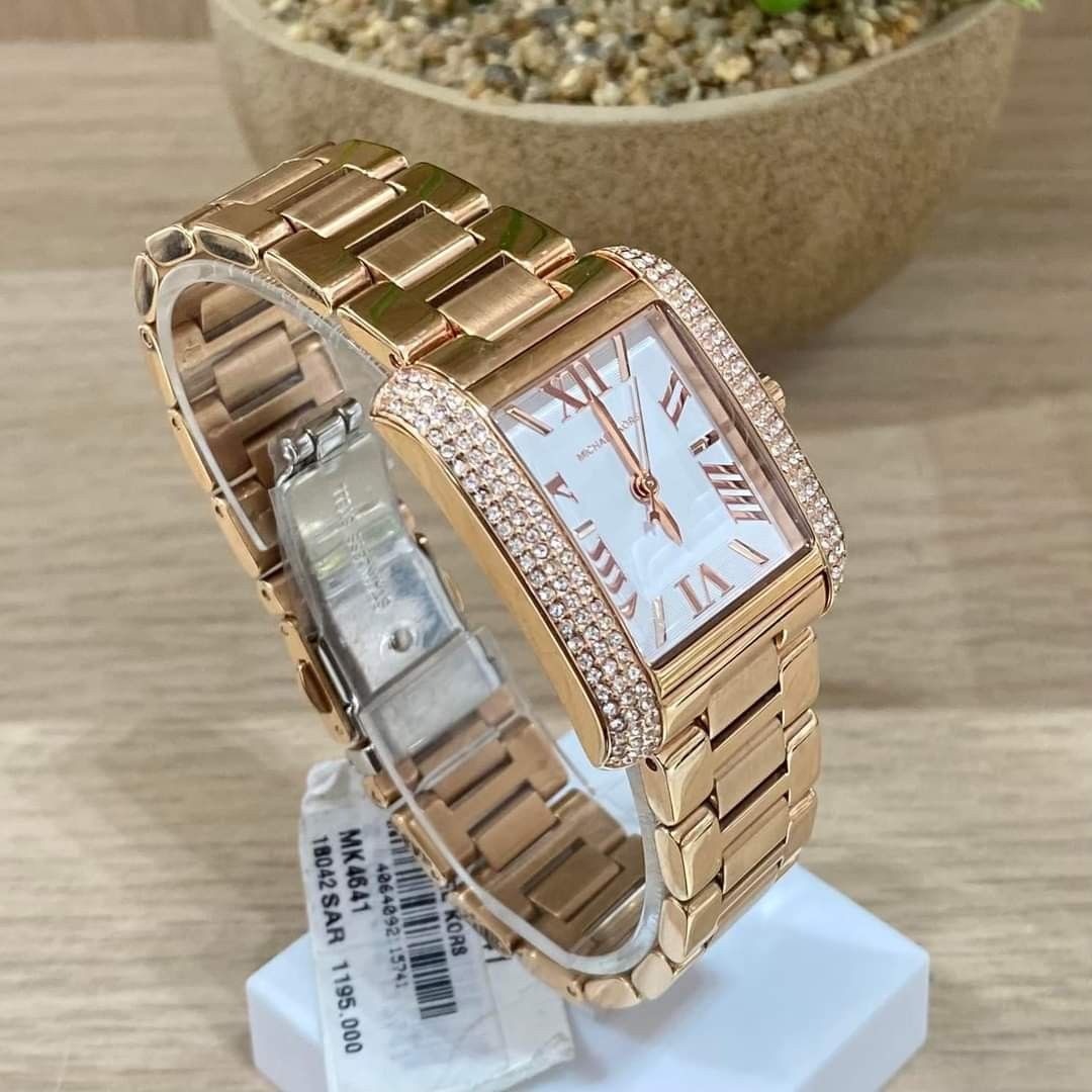Authentic MK Petite Emery Champagne Dial Gold-tone Ladies Watch MK3324 ...