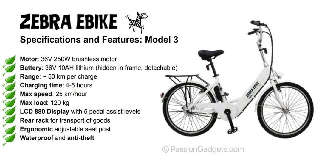 Authentic Zebra Gen 3 Ebike (Hotebike) PAB electrical bicycle, Sports ...